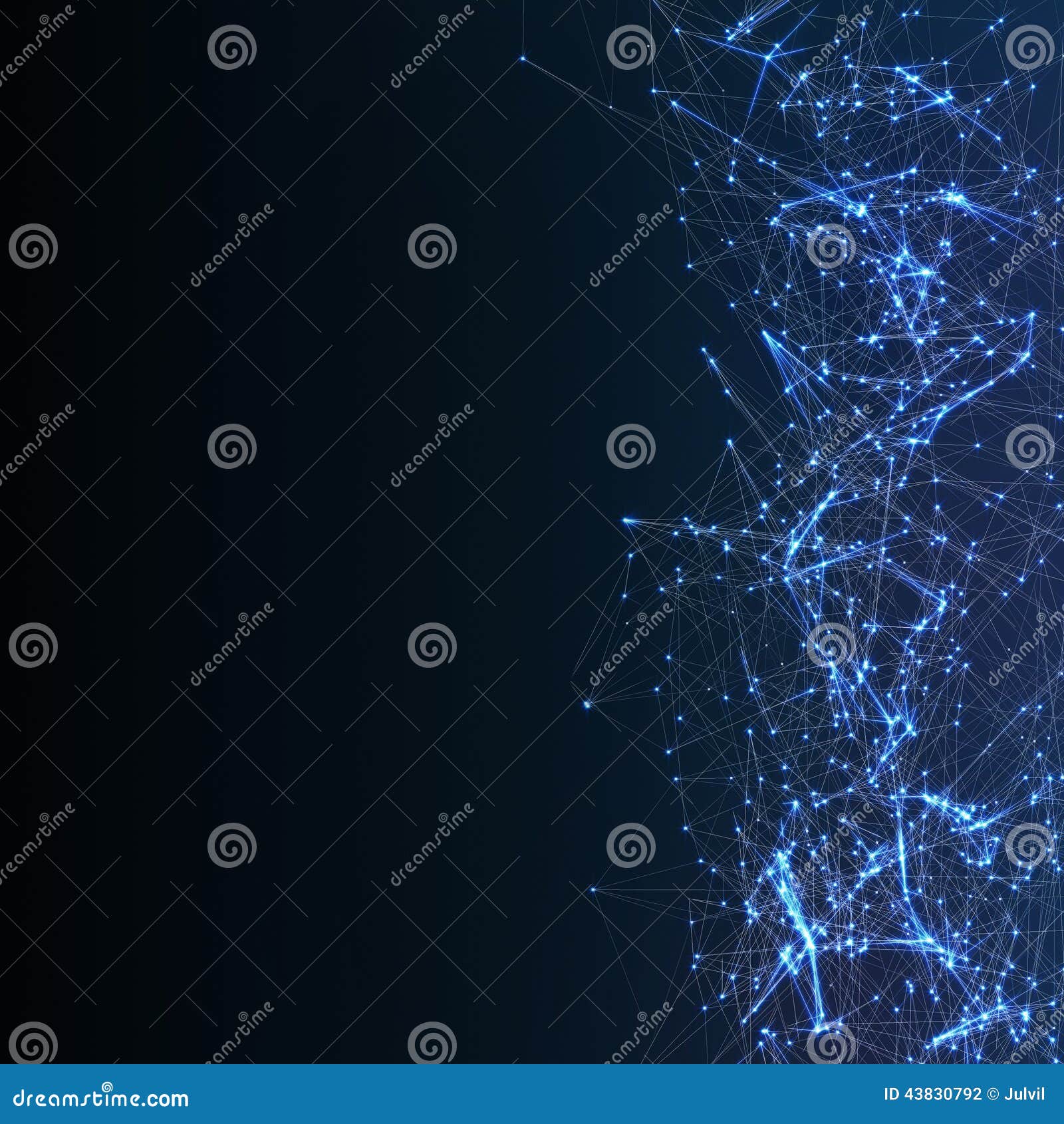 Digital Background with Cybernetic Particles Stock Illustration ...
