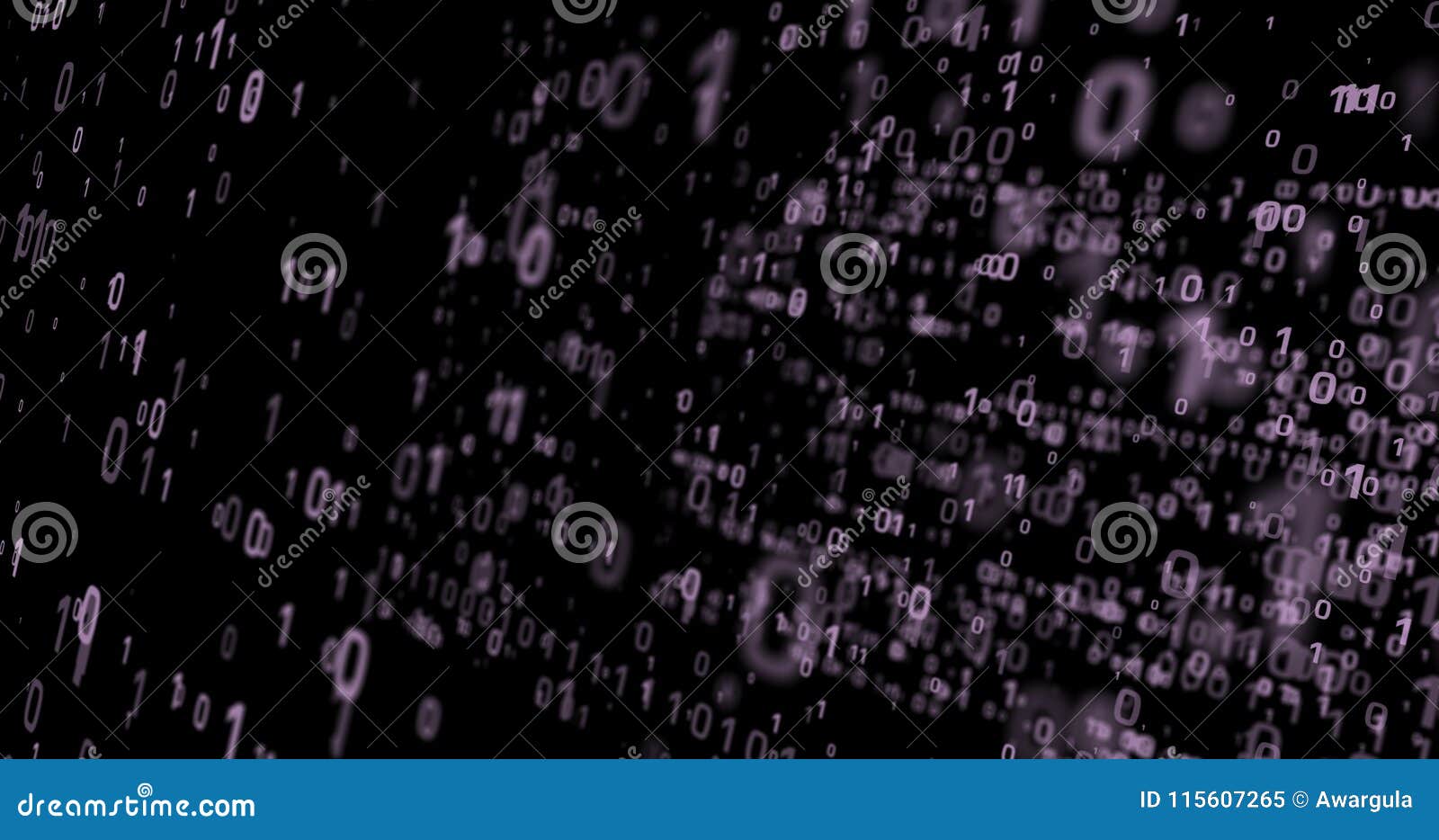 Digital Background with Dynamic Numbers Stock Illustration ...