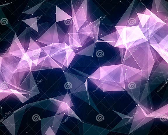 Digital Background with Geometric Particles Stock Illustration ...