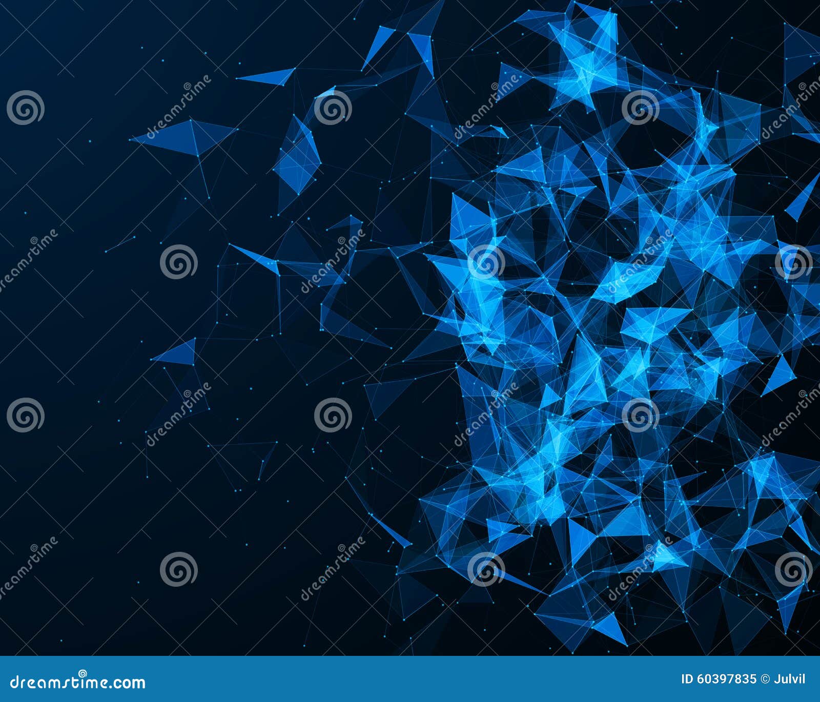 Digital Background with Geometric Particles Stock Illustration ...