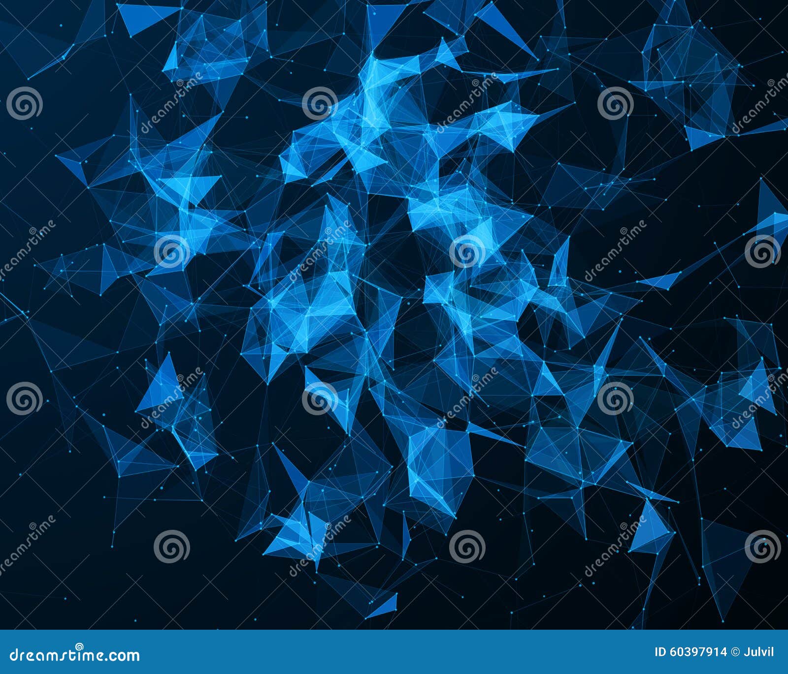 Digital Background with Geometric Particles Stock Illustration ...