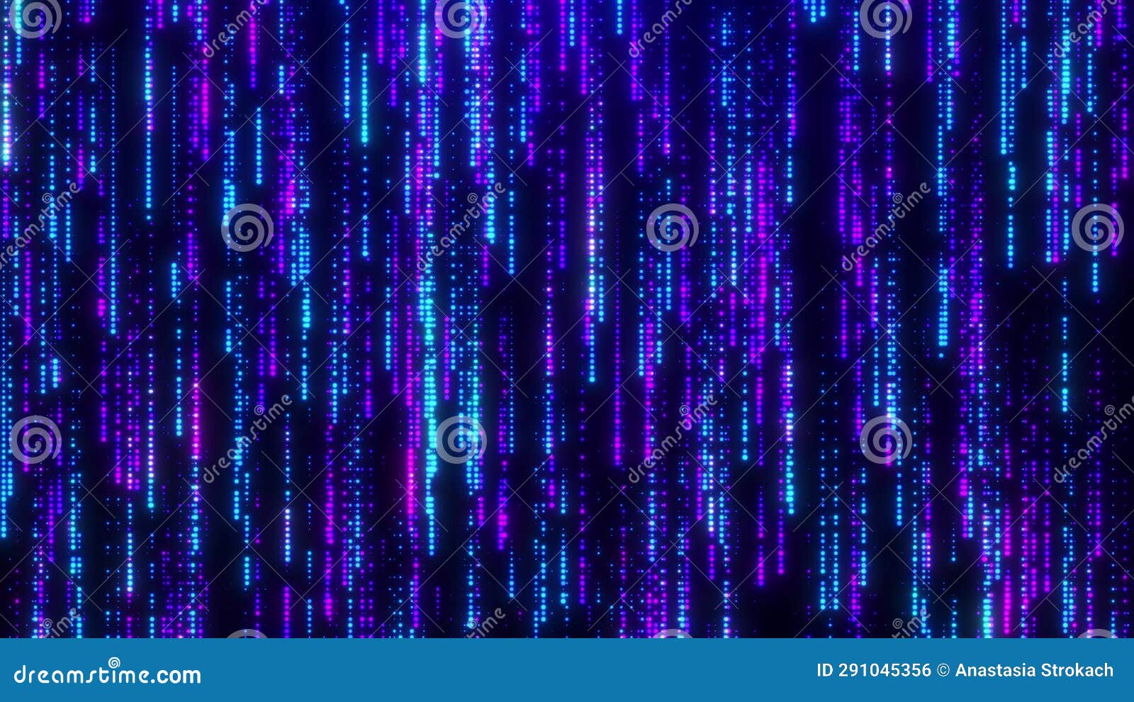 Digital Background of Glowing Lines, High-speed Stream of Neon ...