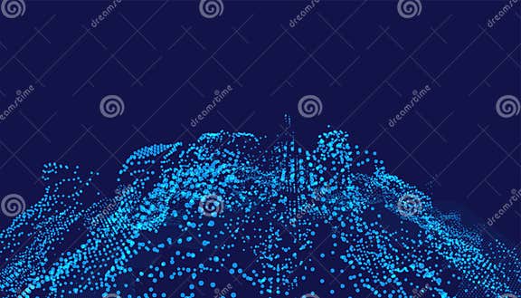 Digital Background with Glowing Tech Particles Design Stock Vector ...