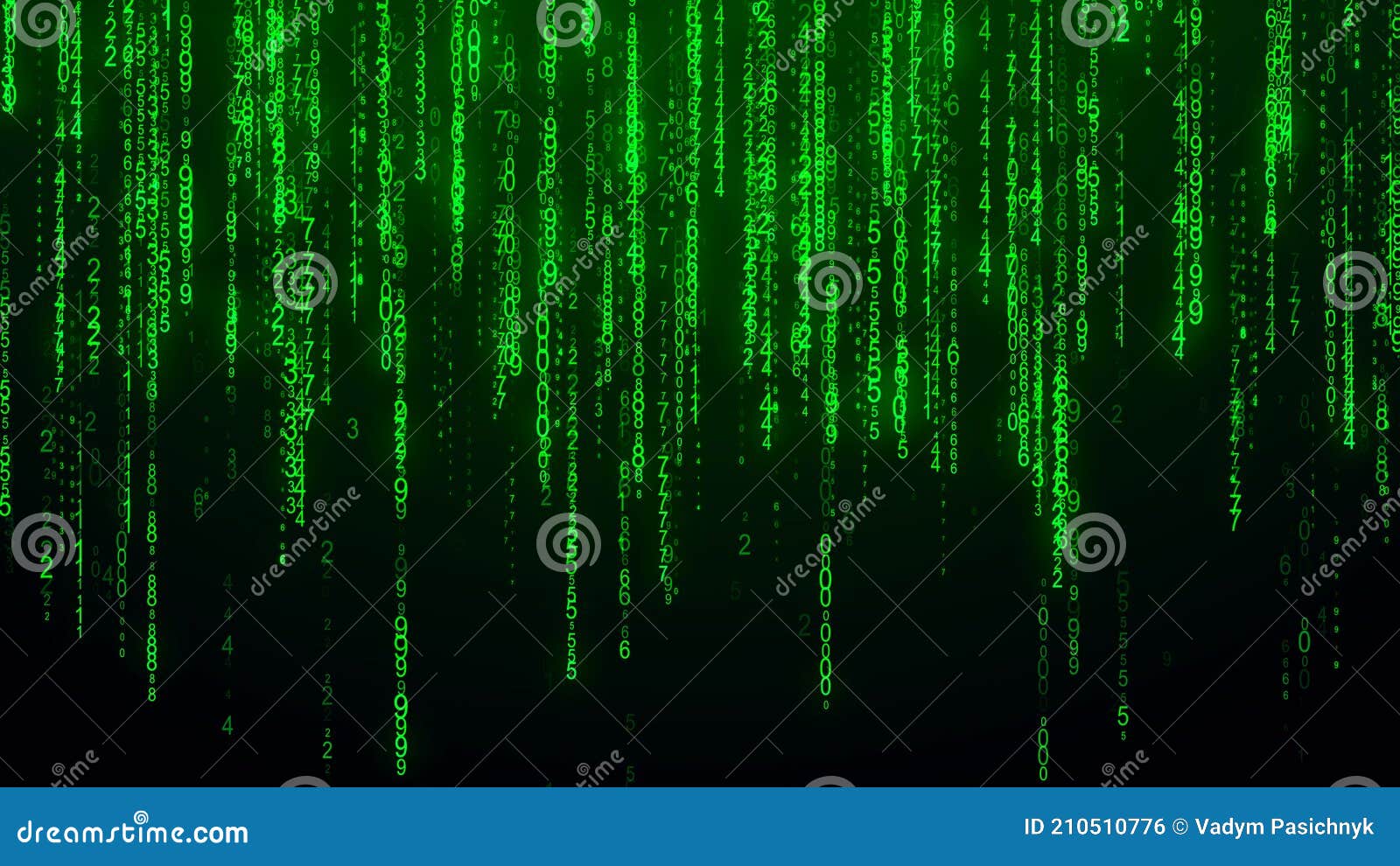 Digital Background Green Matrix Matrix Style Program Stream Of Decimal Digits Computer Code 7845