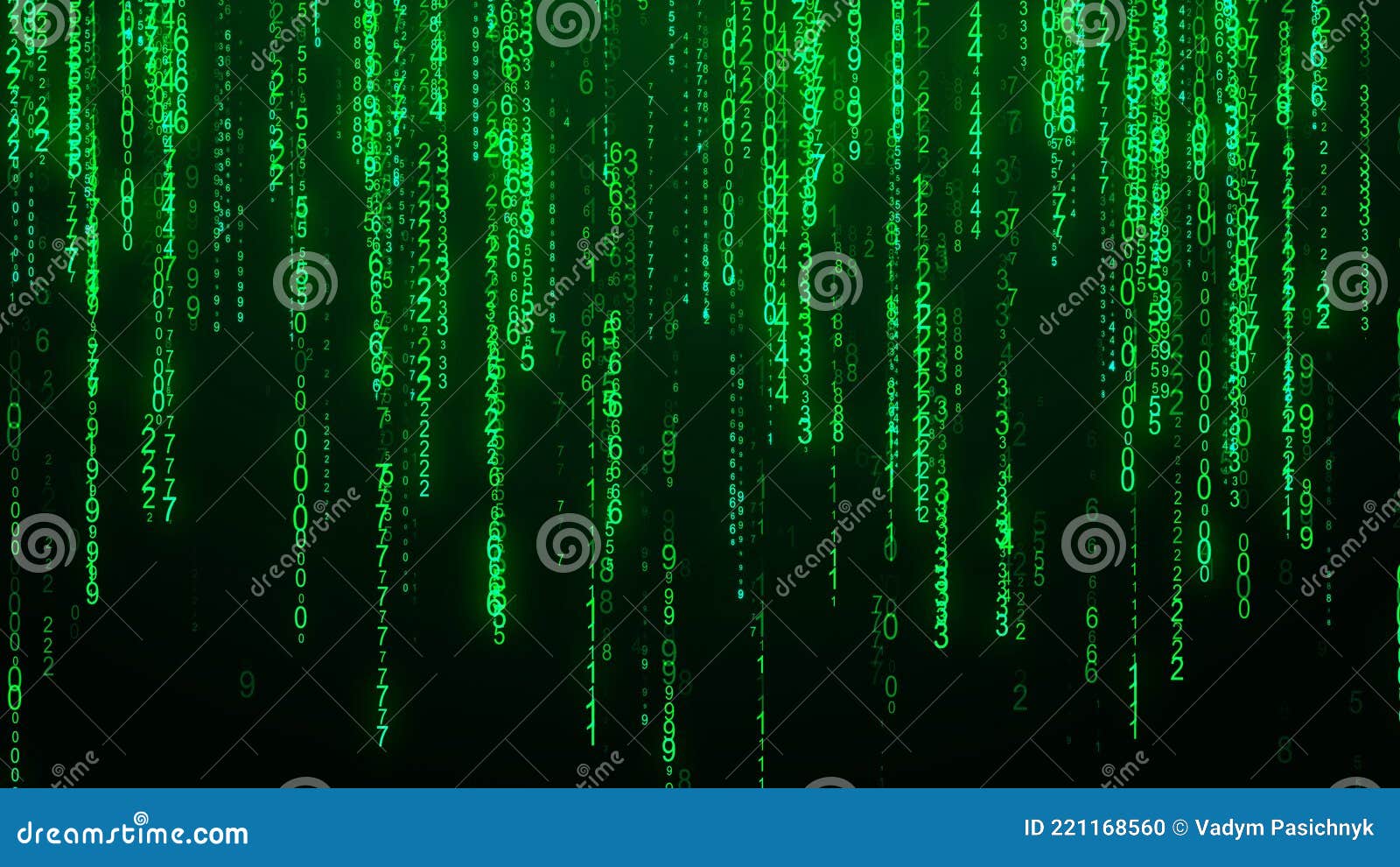 Digital Background Green Matrix Matrix Style Program Stream Of Decimal Digits Computer Code