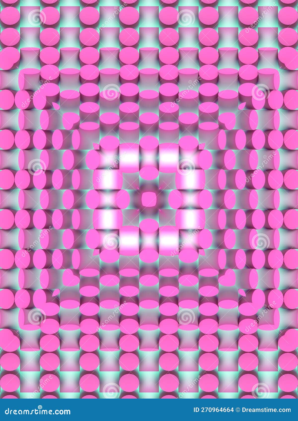 Digital Background of Many Cylinders with a Trendy Neon Color Gradient ...