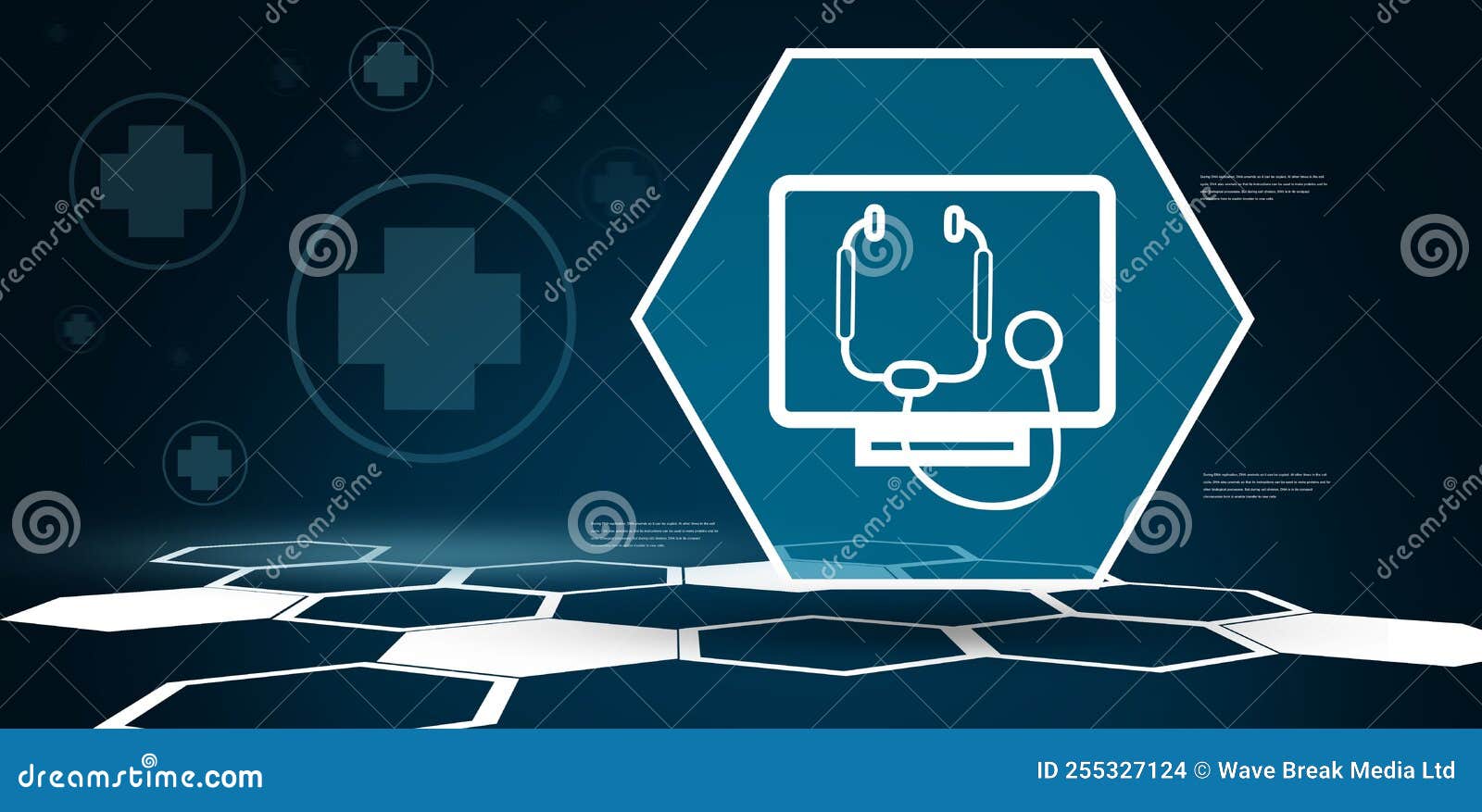 Digital Background with Medical Sign Stock Illustration - Illustration ...