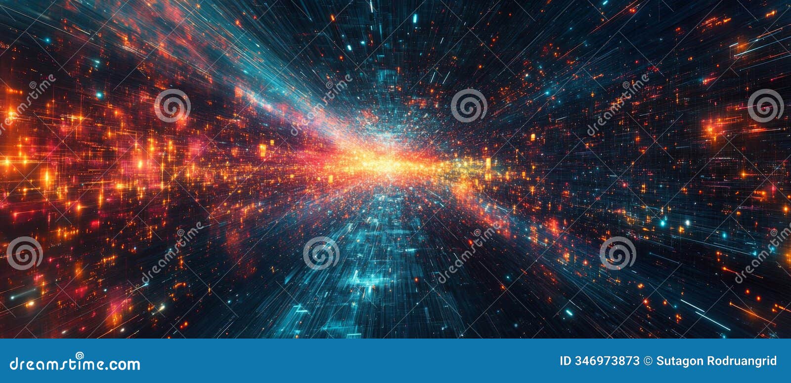 Digital Background Perfect for Tech Processes, Neural Networks, Artificial Intelligence, Data ...