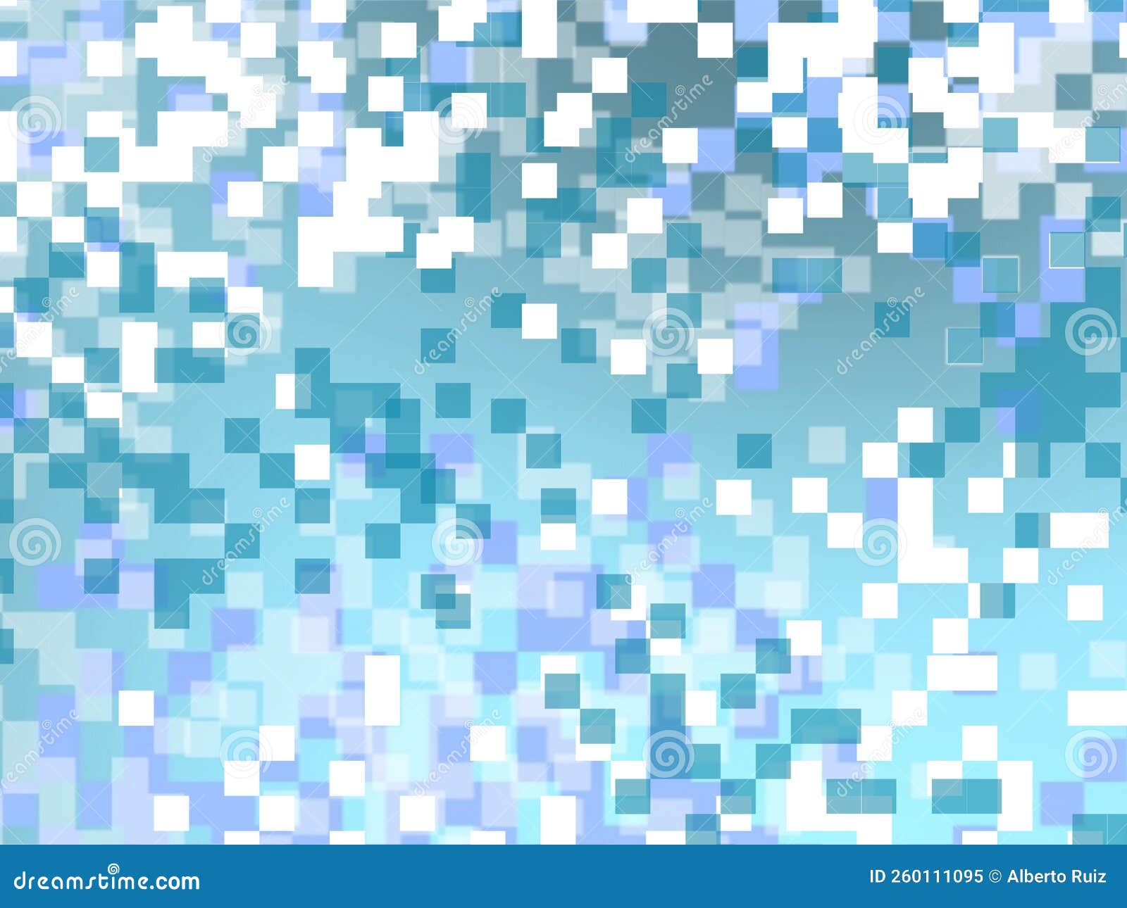 Digitaly Background with Pixels Over Blue Backlight. Stock Illustration ...