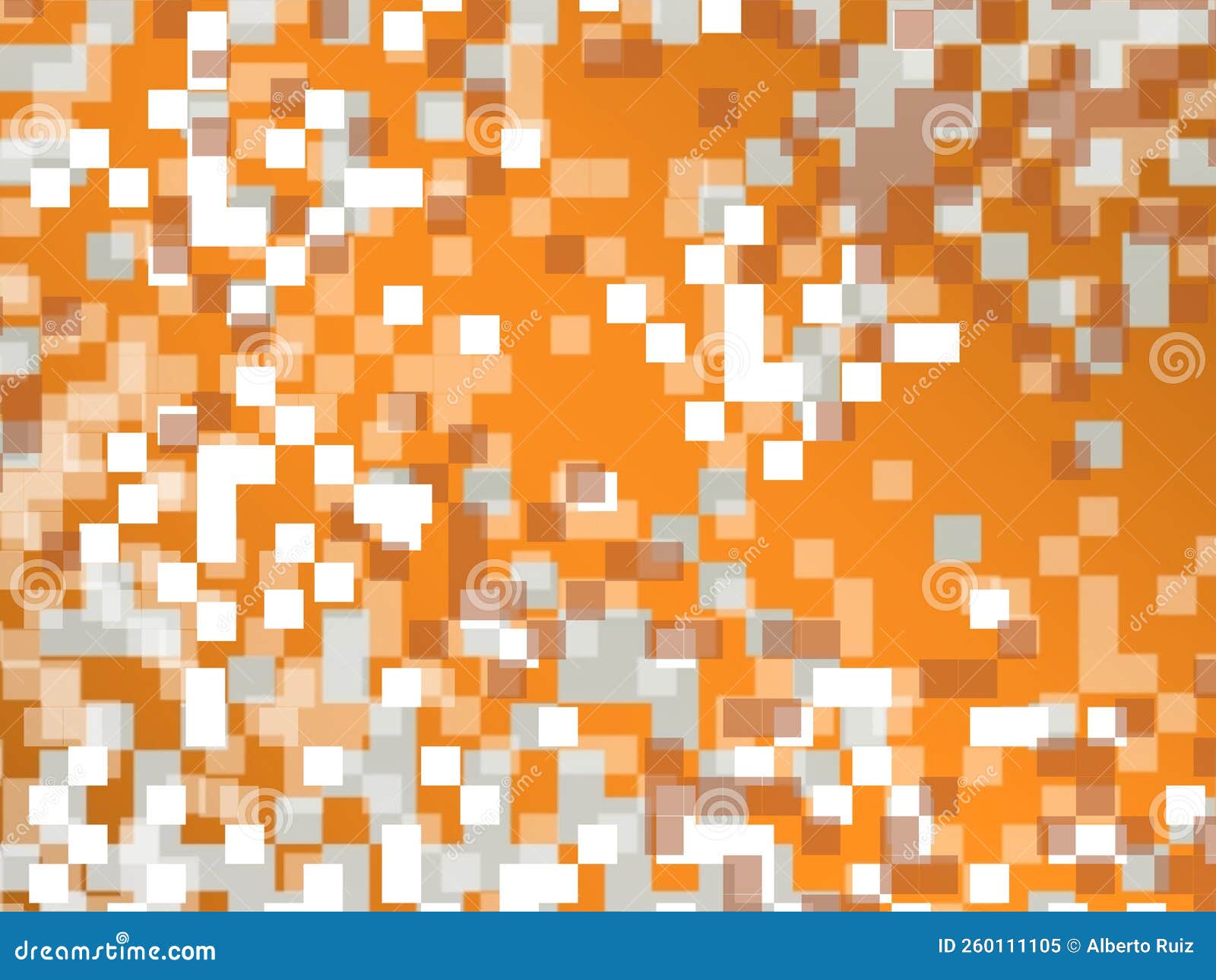 Orange Digitaly Background with Pixels Over Bright Backlight. Stock ...