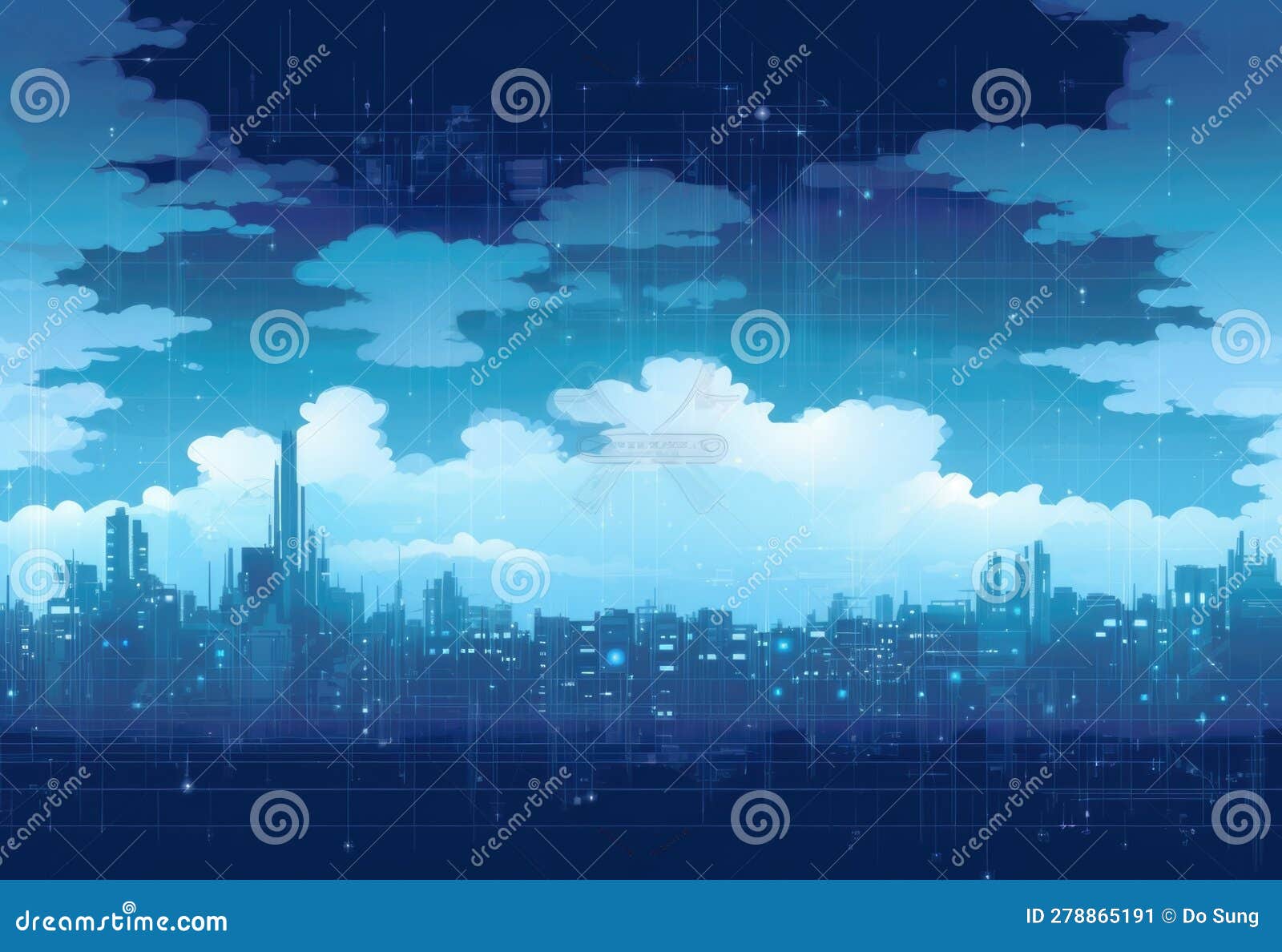 Beautiful Digital Background Stock Illustration - Illustration of ...