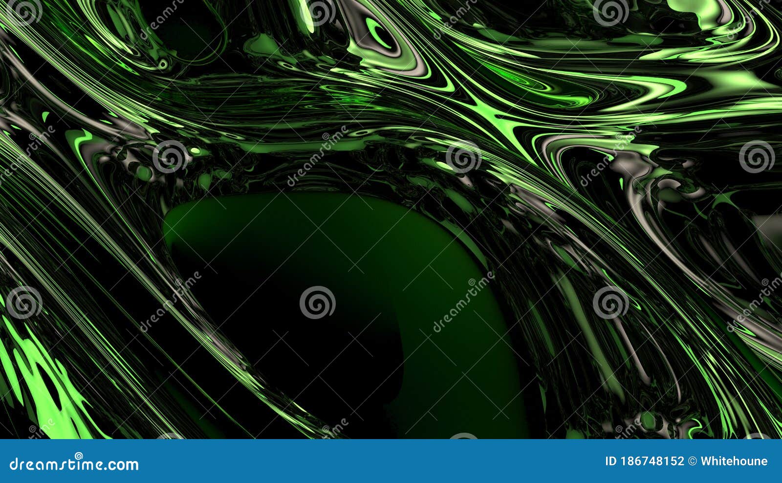 Abstract Digital Background with High Contrast Green Reflections Stock ...