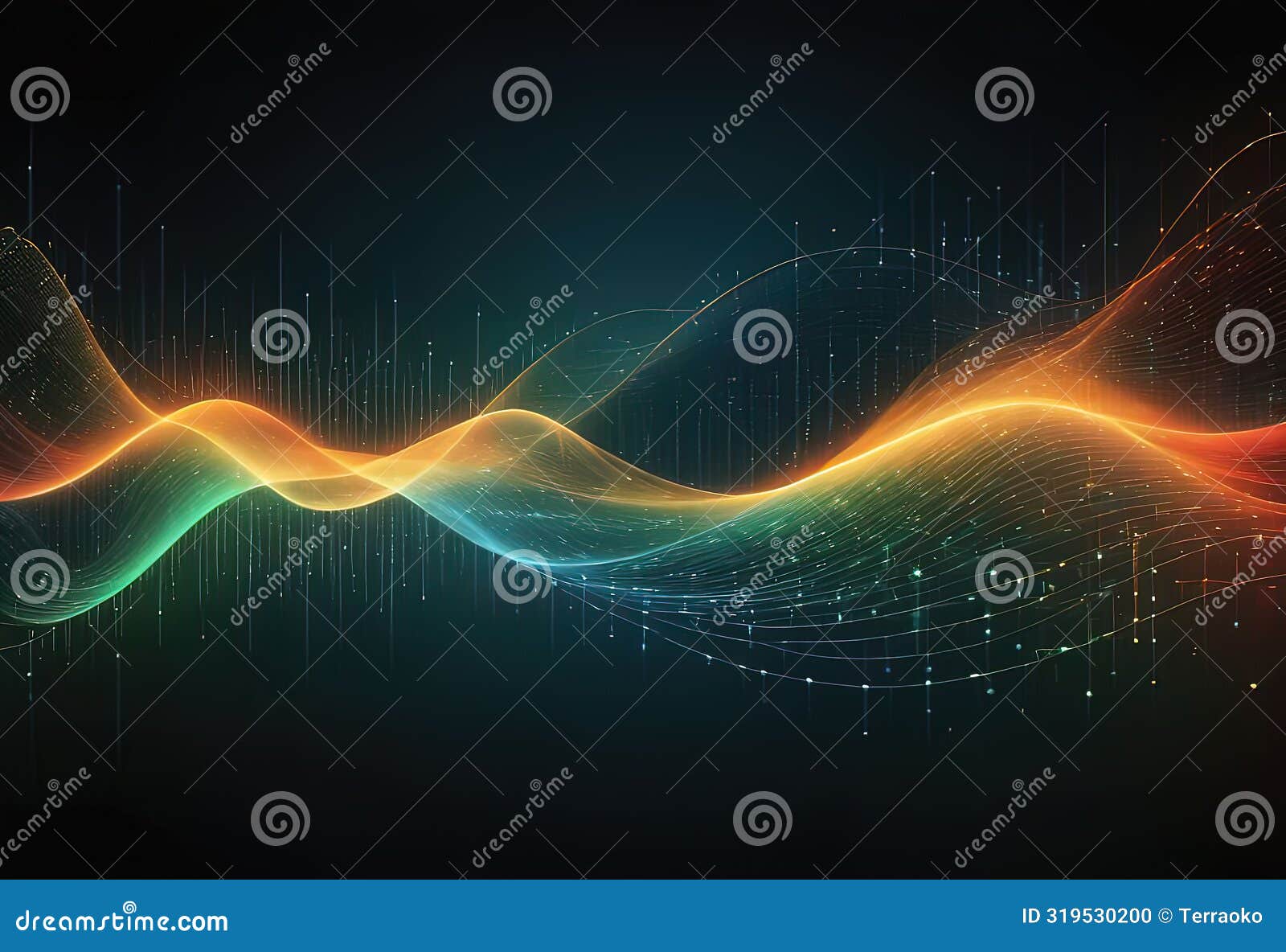 Digital Background of Technological Operations, Digital Code Flow ...