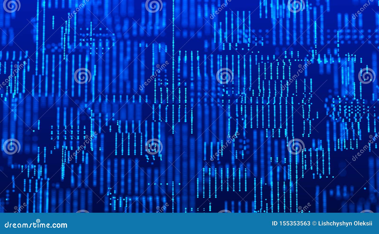 Digital Background Whith Matrix. Blue Technology Background of Many ...