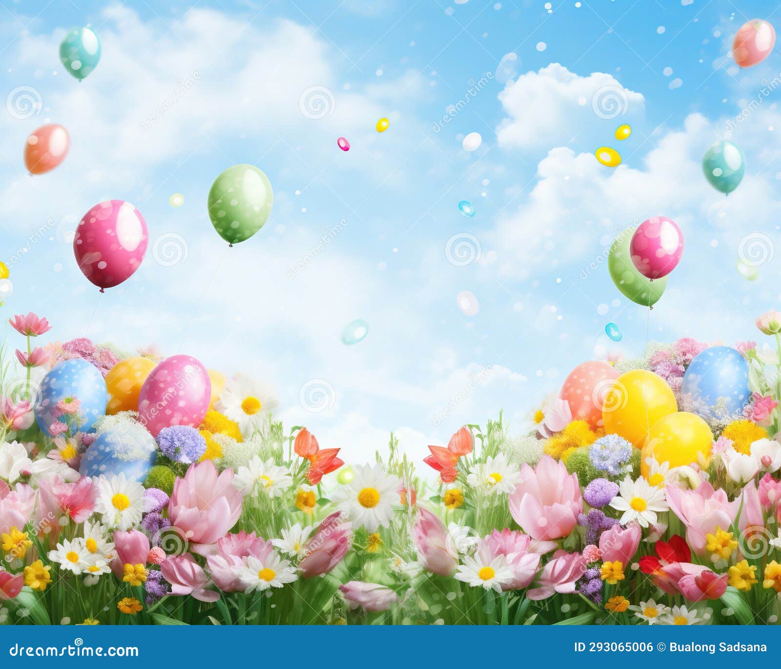 Digital Backgrounds for Easter and Spring. Stock Illustration ...