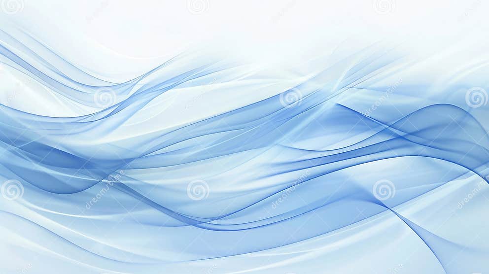 A Digital Ballet of Fluid Blue Waves in Motion Stock Illustration ...