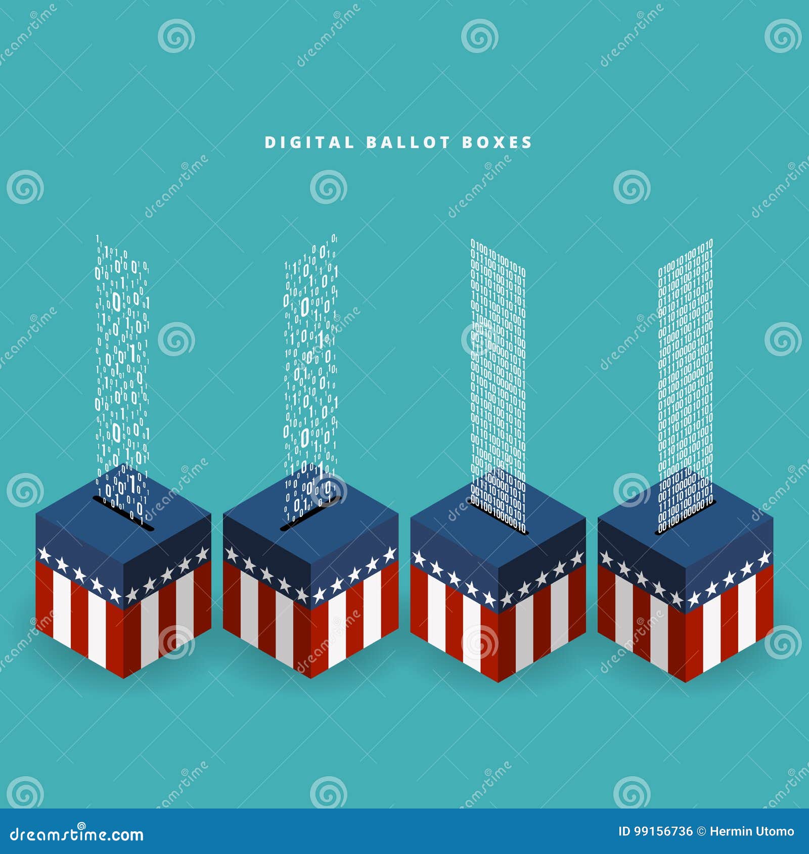 Digital Ballot Box stock vector. Illustration of hacking - 99156736