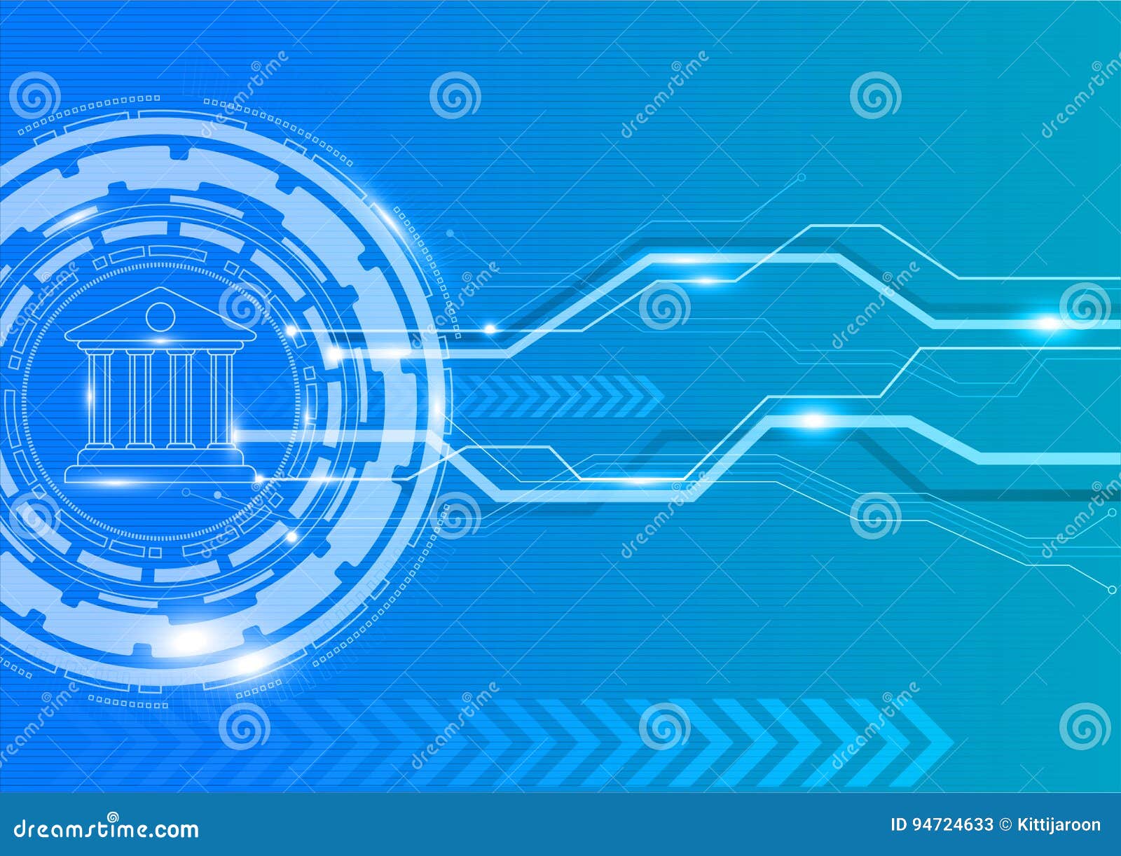 Digital Banking with Graphic Innovation Concept Stock Vector ...