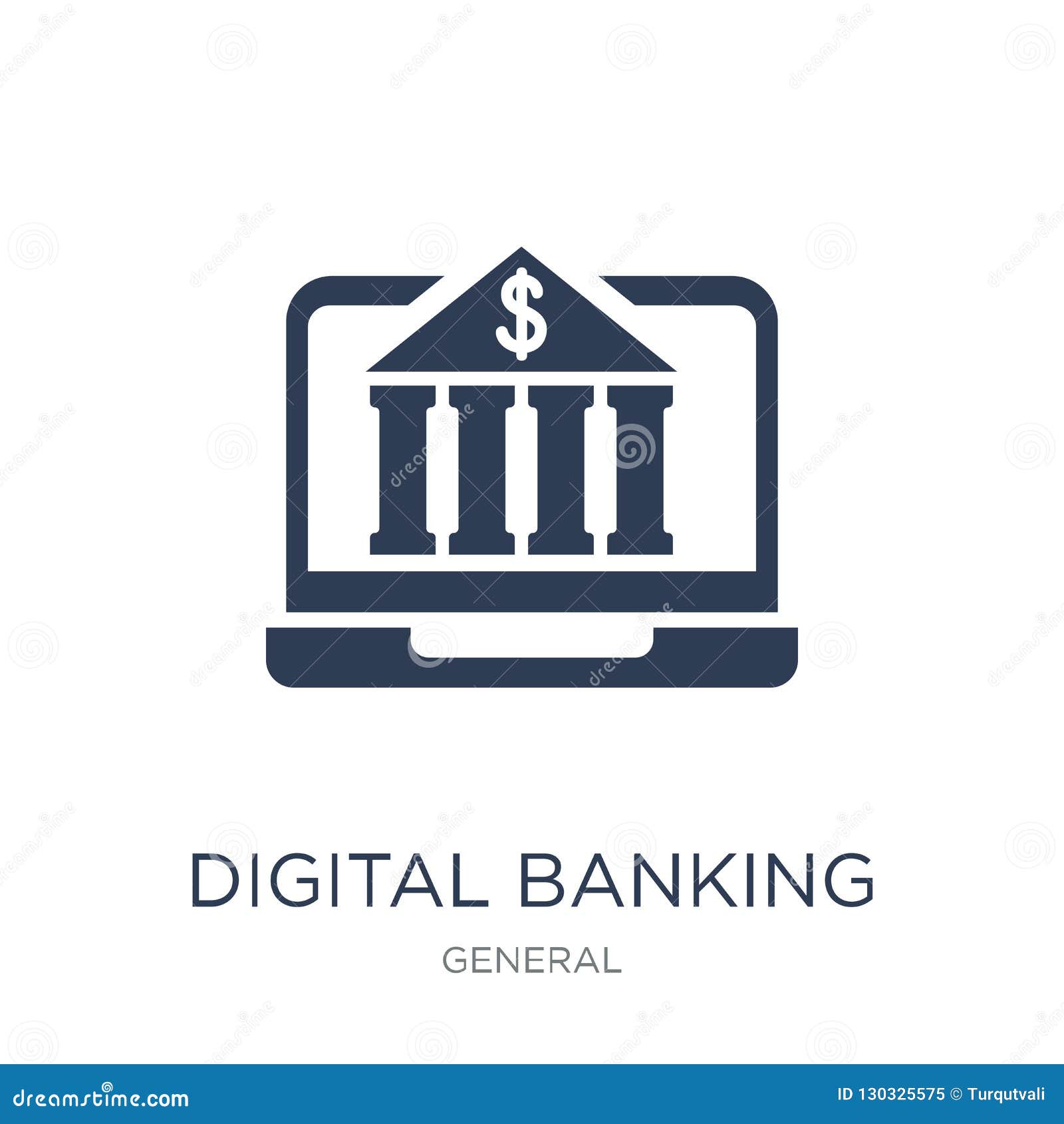 Digital Banking Icon. Trendy Flat Vector Digital Banking Icon on Stock ...