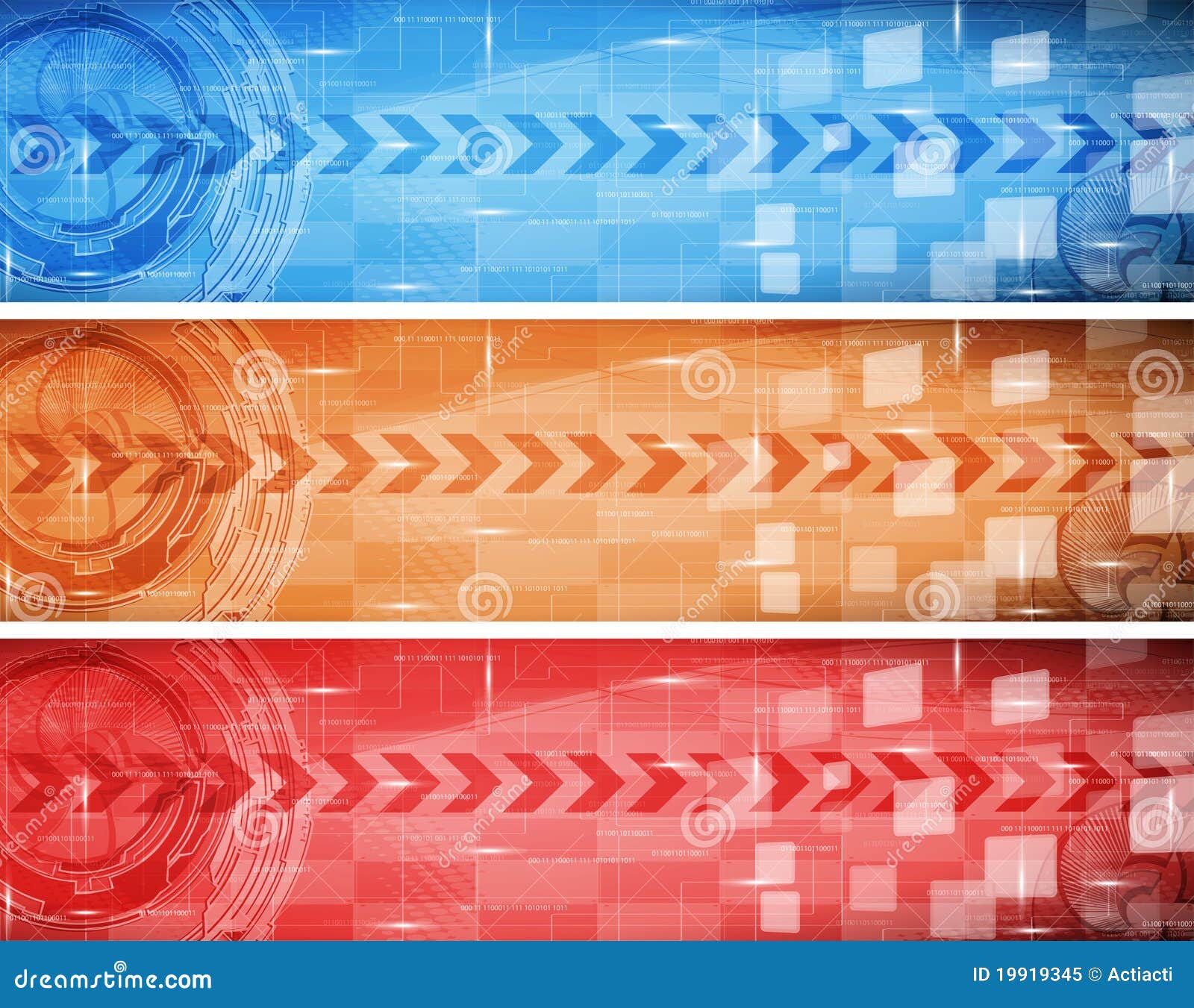 Digital Banner stock vector. Illustration of blue, brochure - 19919345