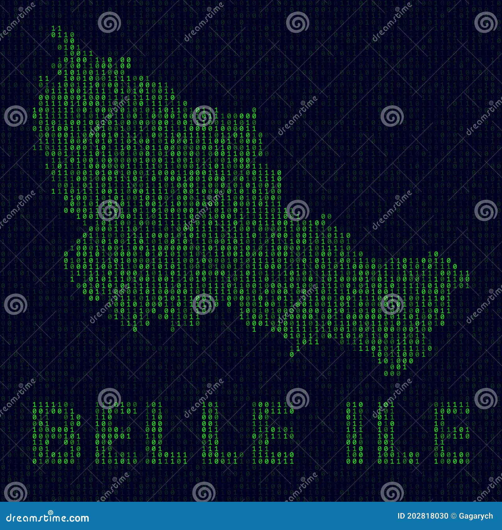 Belle Ile Logo. Map Of Belle Ile With Island Name. Cartoon Vector ...