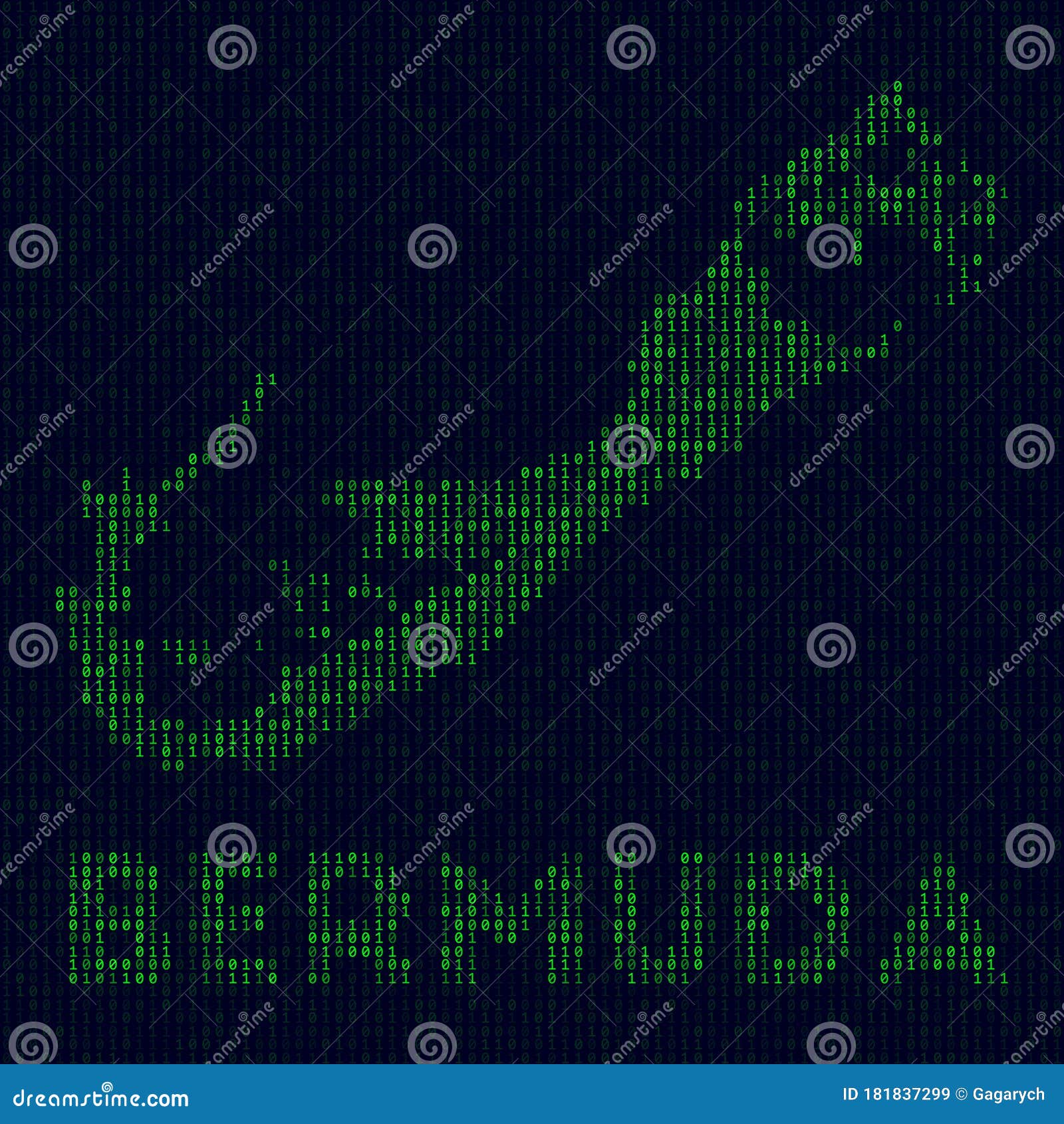 Digital Bermuda logo. stock vector. Illustration of computer - 181837299