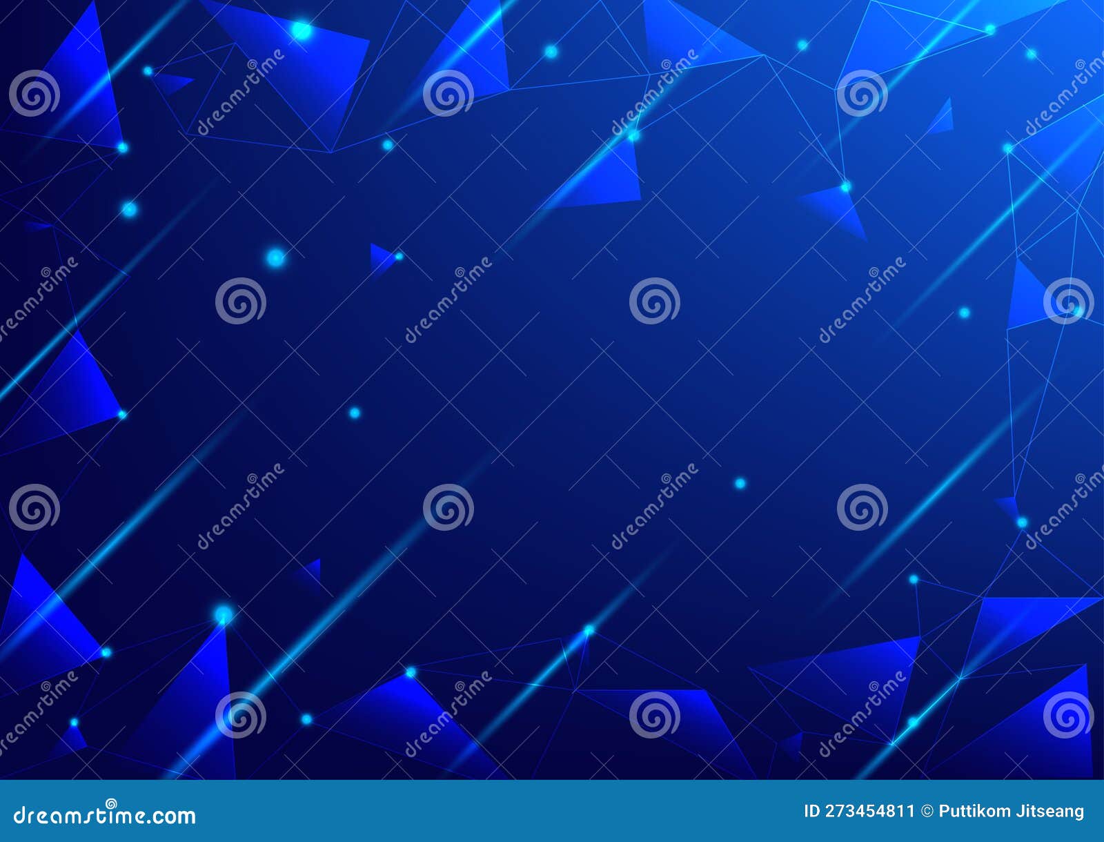 Digital Big Data Blue Background Stock Vector - Illustration of ...