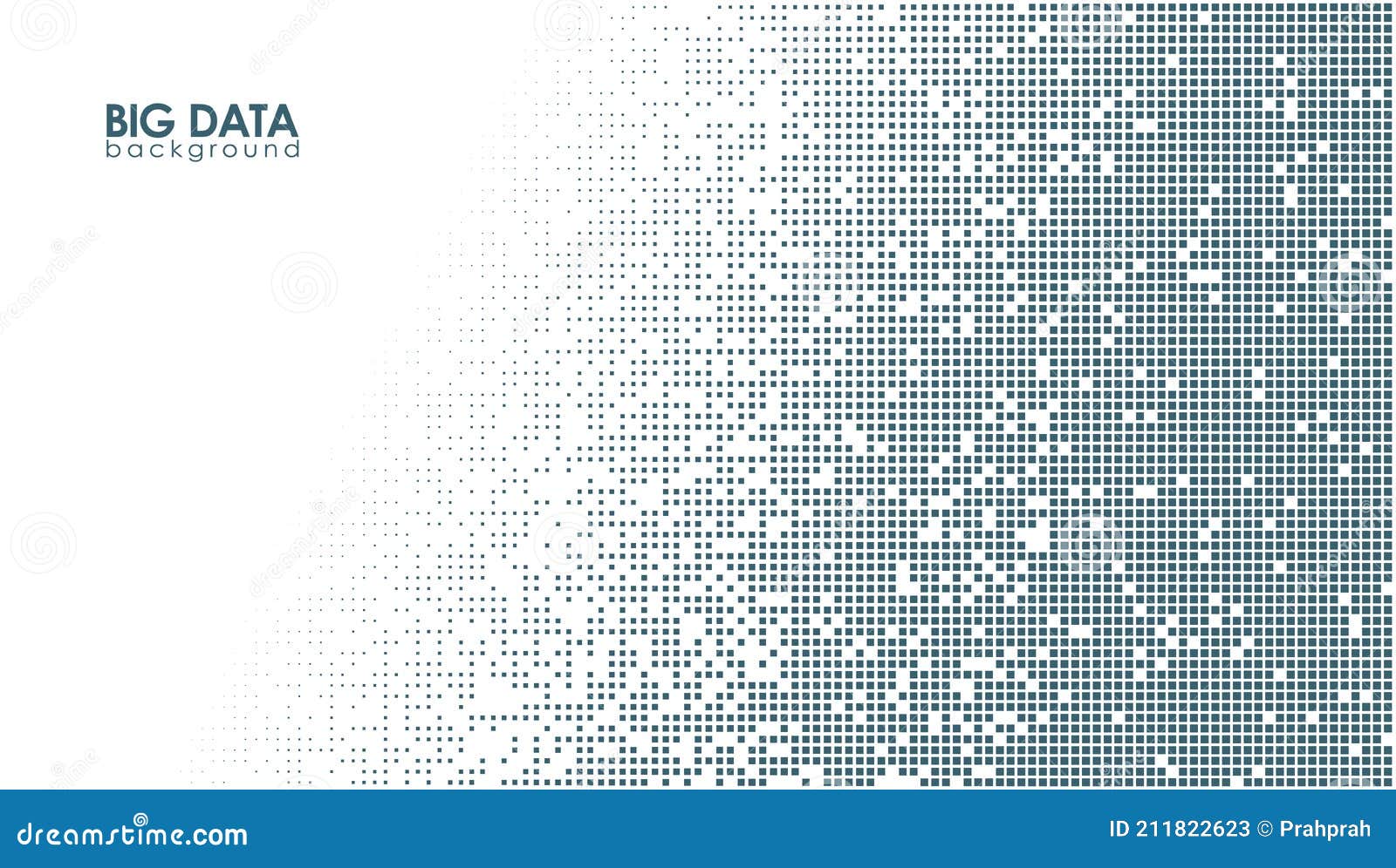 Digital Big Data Square Pattern Pixel Background Stock Vector ...