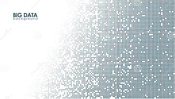 Digital Big Data Square Pattern Pixel Background Stock Vector ...