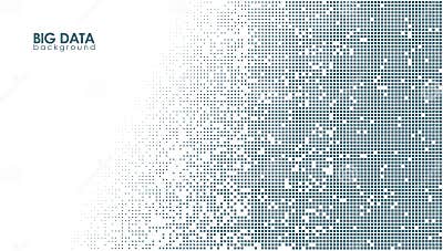 Digital Big Data Square Pattern Pixel Background Stock Vector ...
