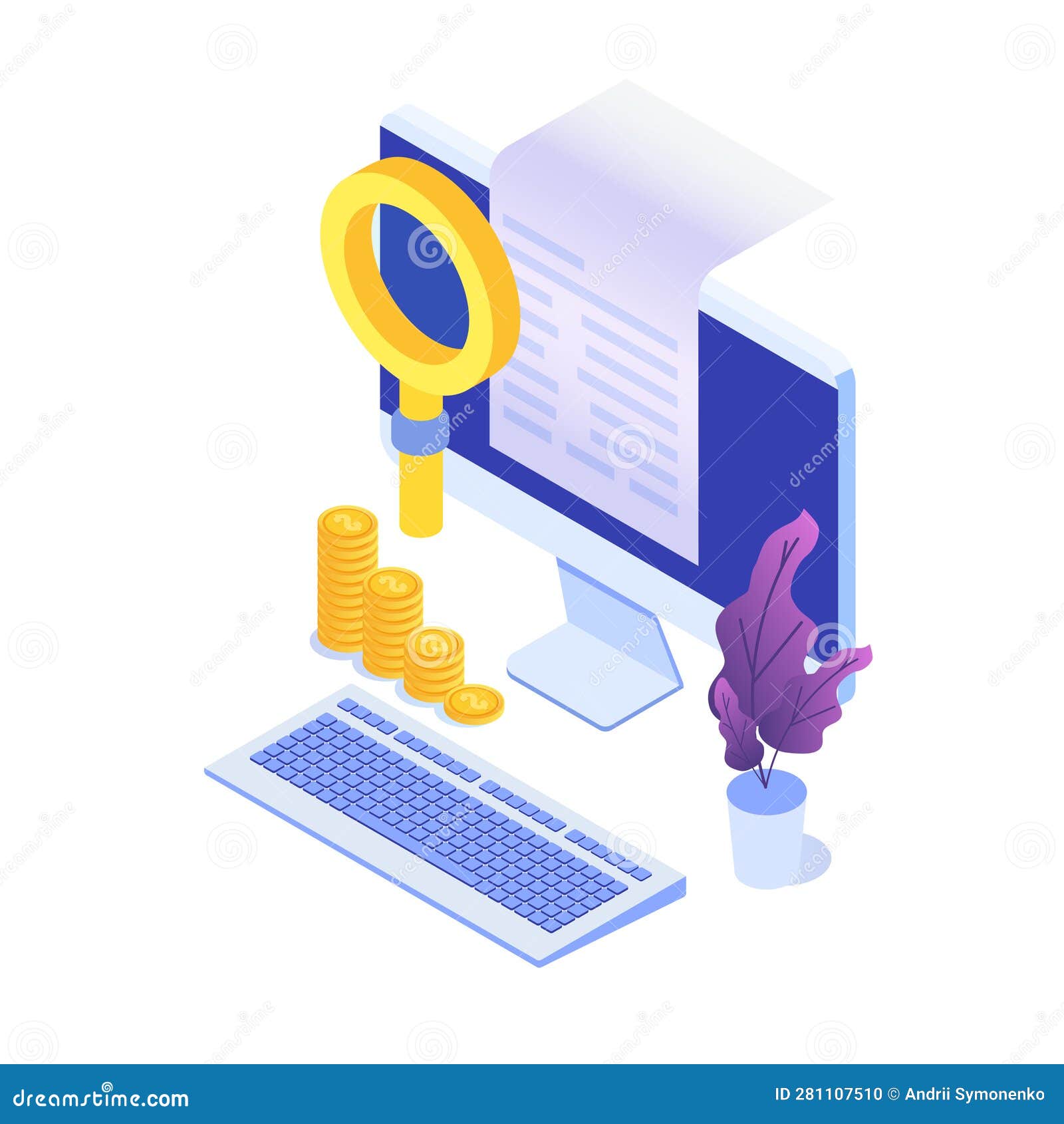 Digital Bill, Electronic Receipt or Invoice Vector Illustration ...