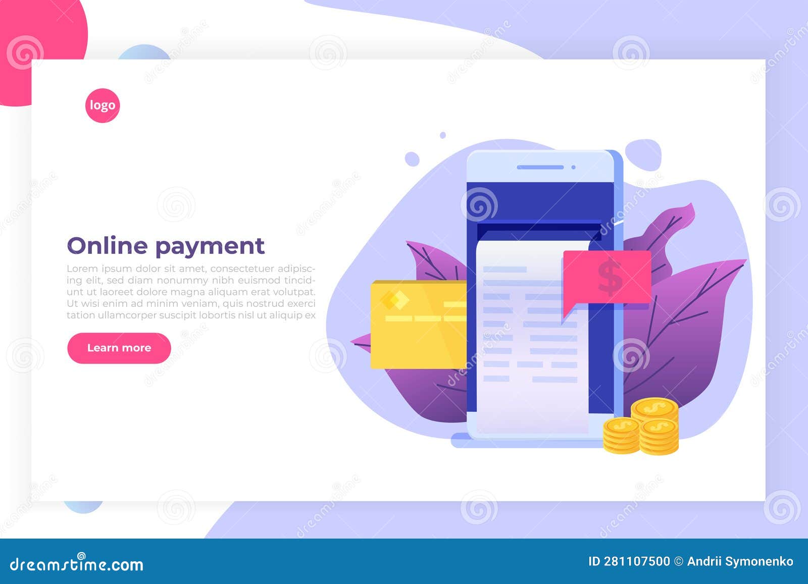 Digital Bill, Electronic Receipt or Invoice Vector Illustration. Stock ...