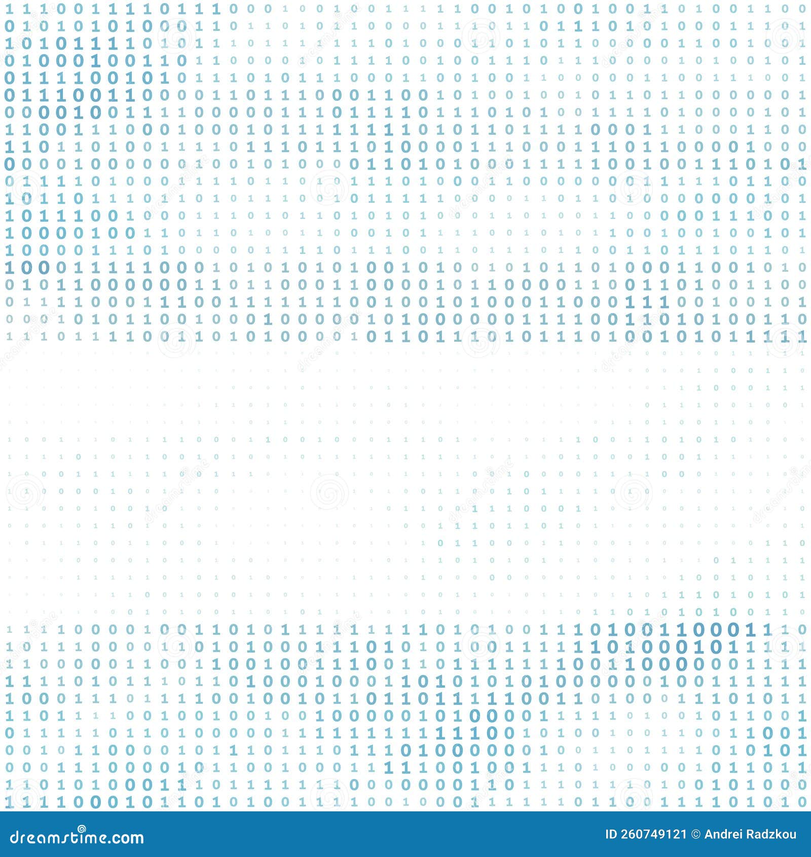 Digital Binary Background By Ones And Zeros Vector Pattern Stock