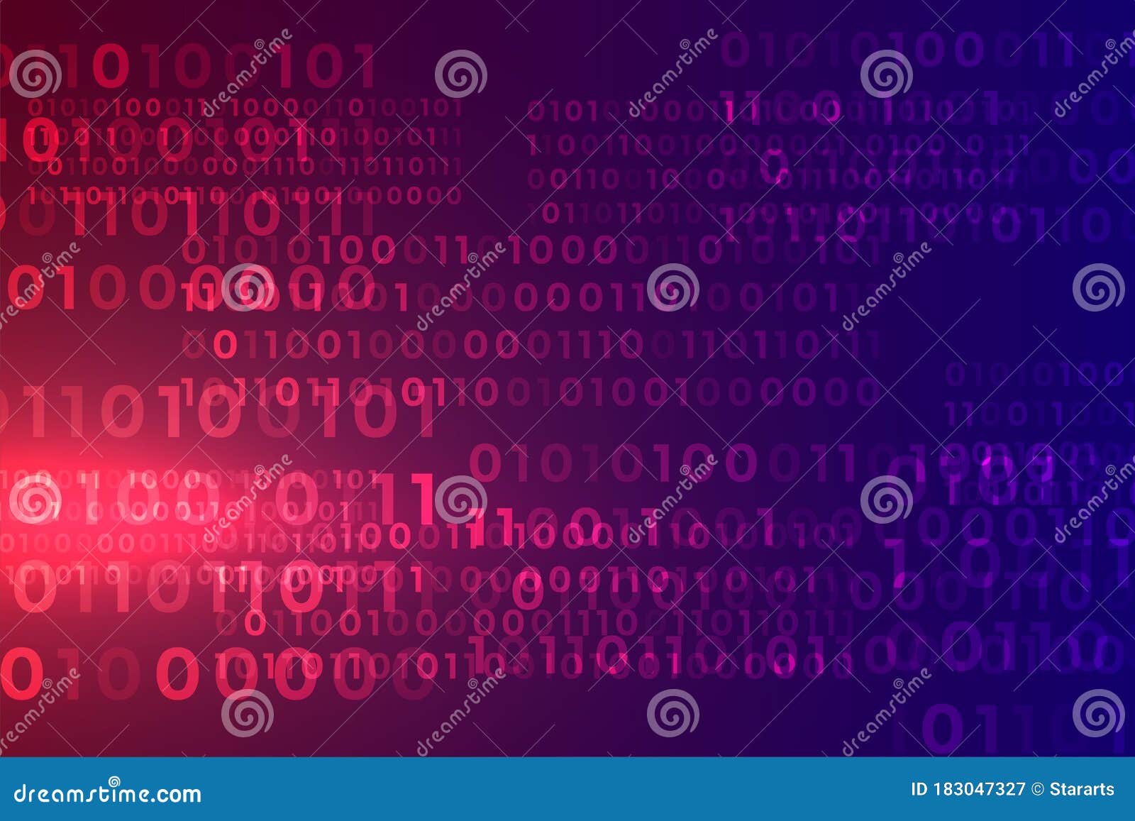 Digital Binary Code Algorithm Stream Matrix Background Stock Vector Illustration Of Malware
