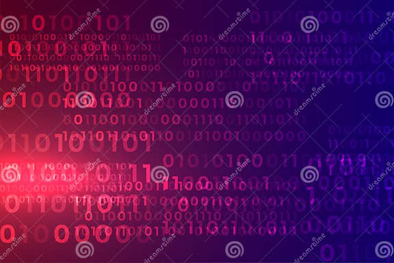 Digital Binary Code Algorithm Stream Matrix Background Stock Vector 6166