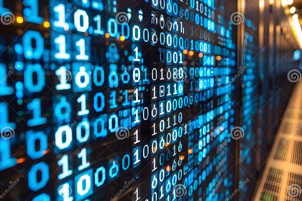 Digital Binary Code Background for High-Tech Data and Network Concepts ...