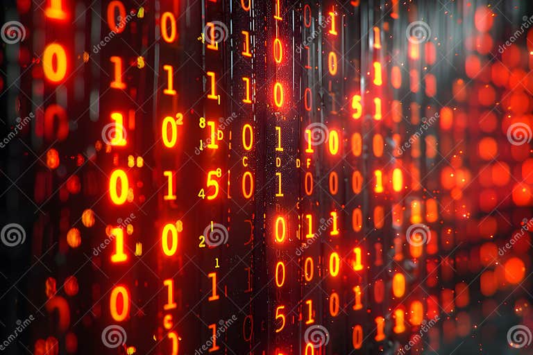 Digital Binary Code Background for Technology and Data Concepts Generative AI Stock Photo ...