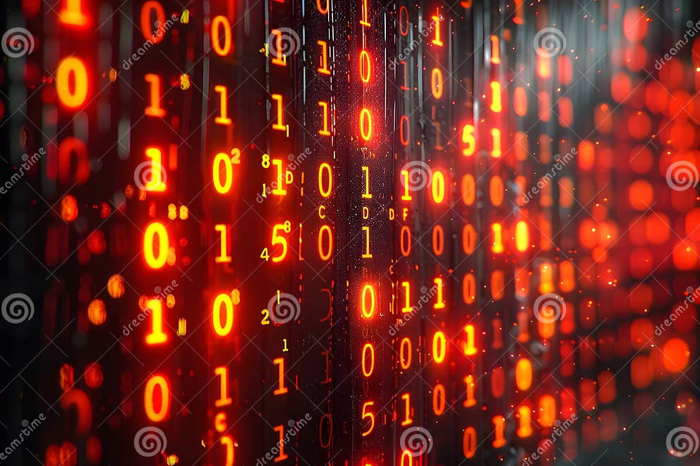 Digital Binary Code Background for Technology and Data Concepts Generative AI Stock Photo ...