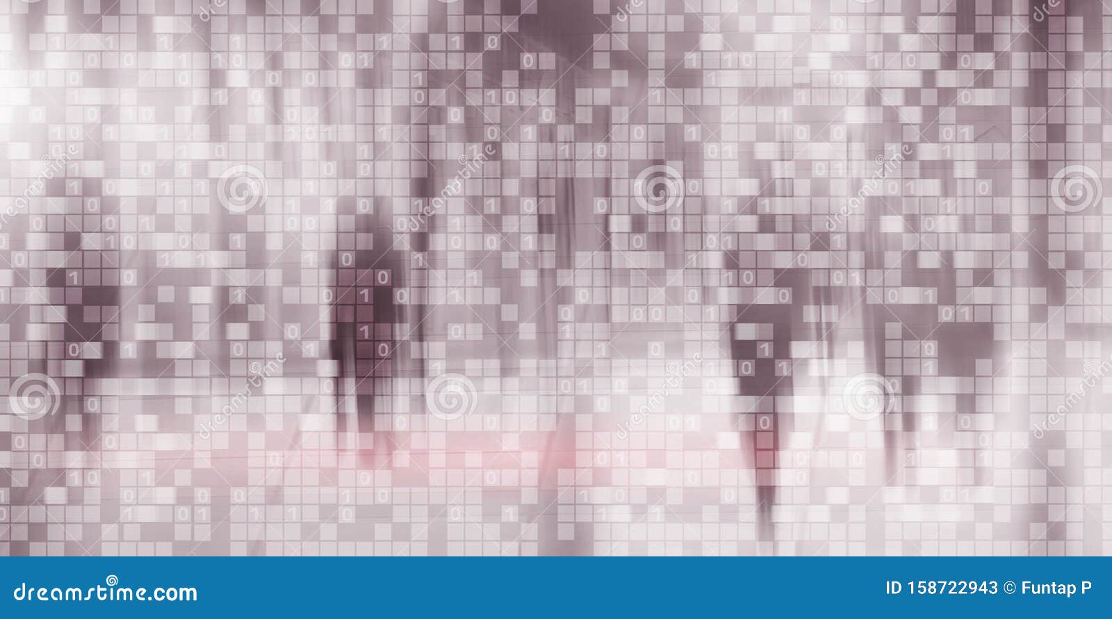 Digital Binary Code Business Background. Matrix Abstract Futuristic Wallpaper. Stock ...