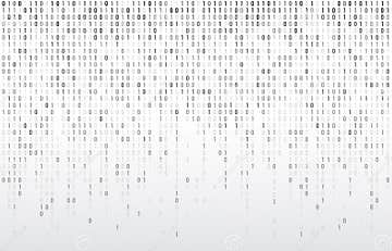 Digital Binary Code. Computer Matrix Data Falling Numbers, Coding Typography and Codes Stream ...
