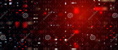 Digital Binary Code on Dark Red Background. Data Breach Stock Vector - Illustration of ...