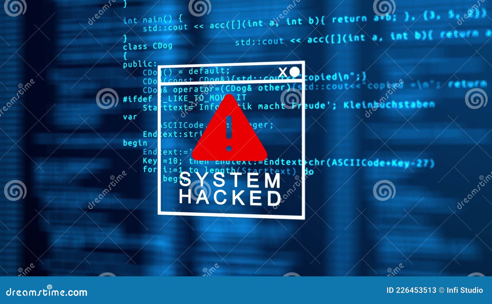 Digital Binary Code Data Breach 4k Loop System Hacked Computer Error