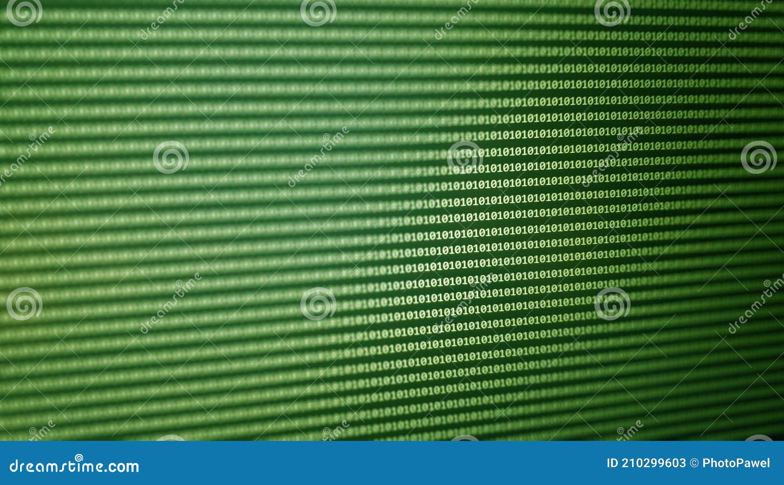 Digital Binary Code Data On Computer Screen Hacker Concept Background Patternt Stock Image