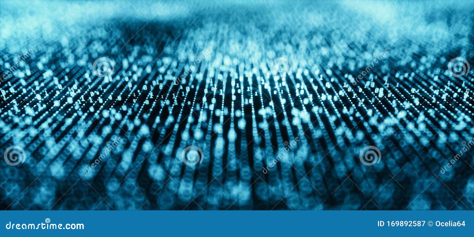 Binary Code Background Blue Stock Illustration - Illustration of ...