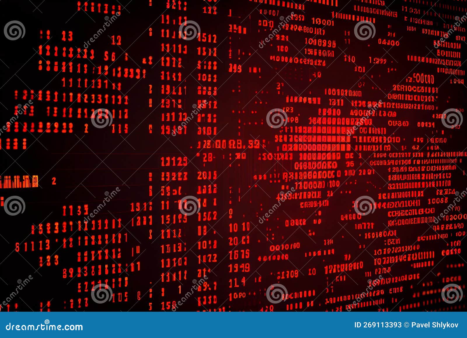 Digital Binary Code Matrix Background Stock Image - Image of business, construction: 269113393