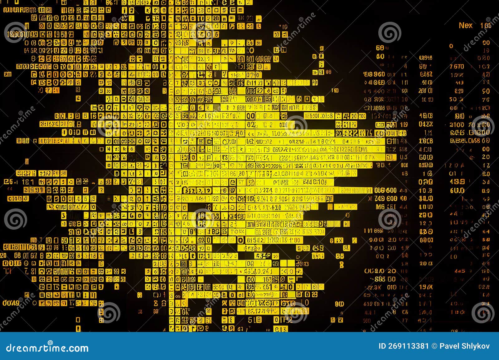 Digital Binary Code Matrix Background Stock Image Image Of Internet Matrix 269113381
