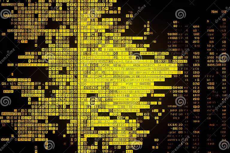 Digital Binary Code Matrix Background Stock Image - Image of internet, matrix: 269113381