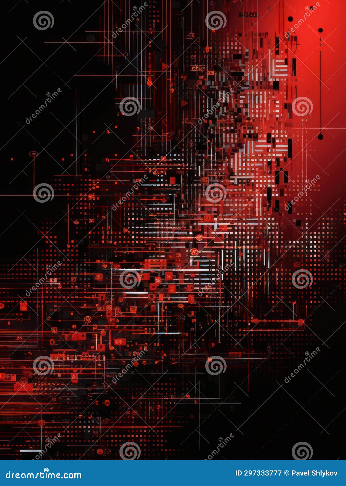 Digital Binary Code Matrix Background Scientific Technology Data Binary Code Network Conveying