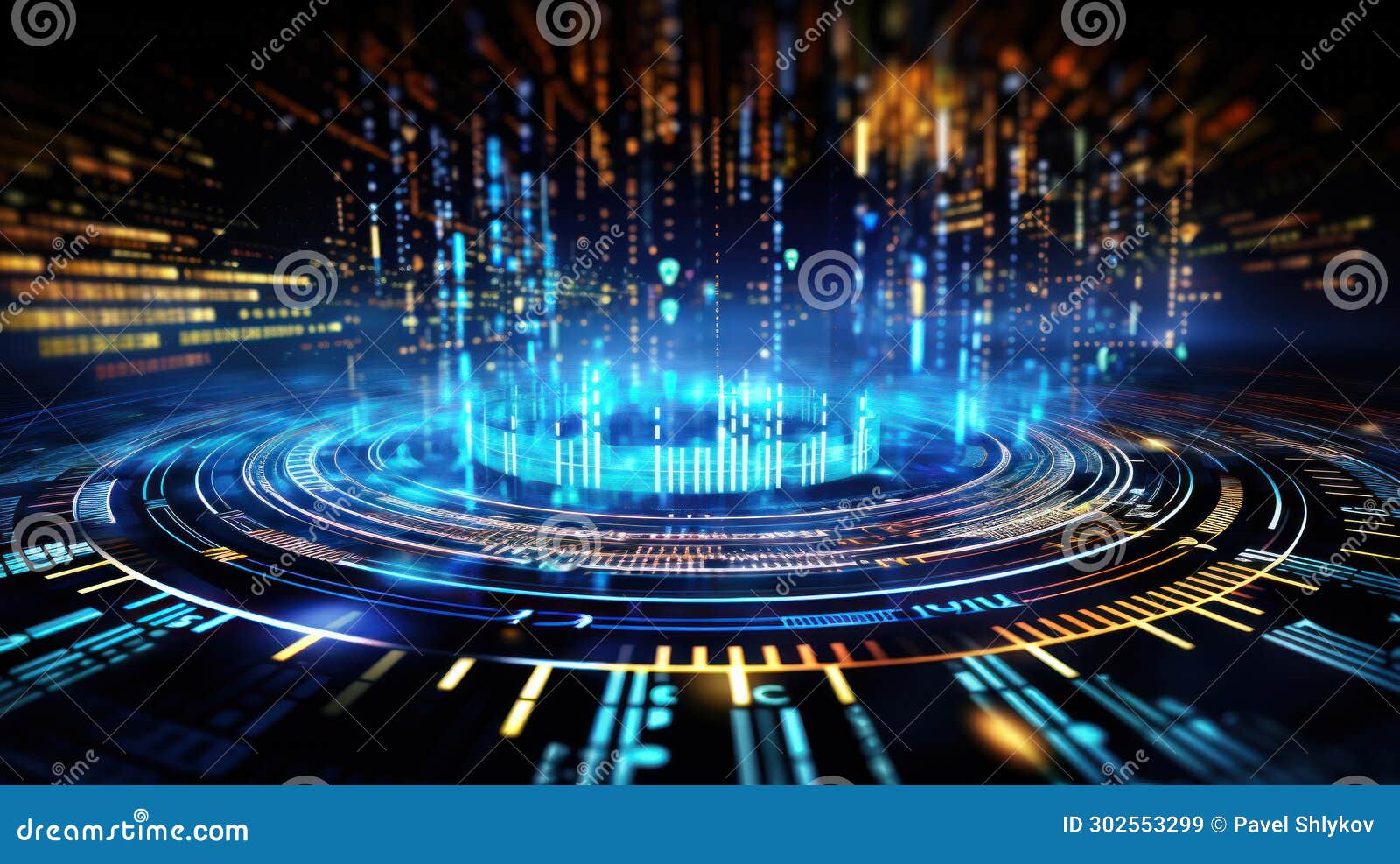 Digital Binary Code Matrix Background Scientific Technology Data Binary Code Network Conveying