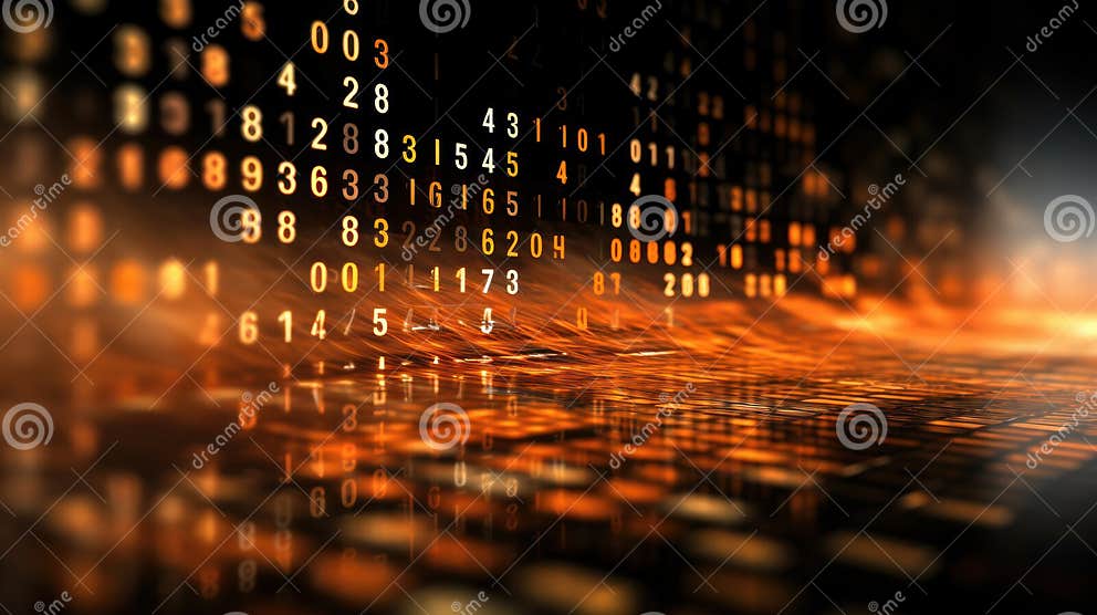 Digital Binary Code Matrix Background - Scientific Technology Data Binary Code Network Conveying ...